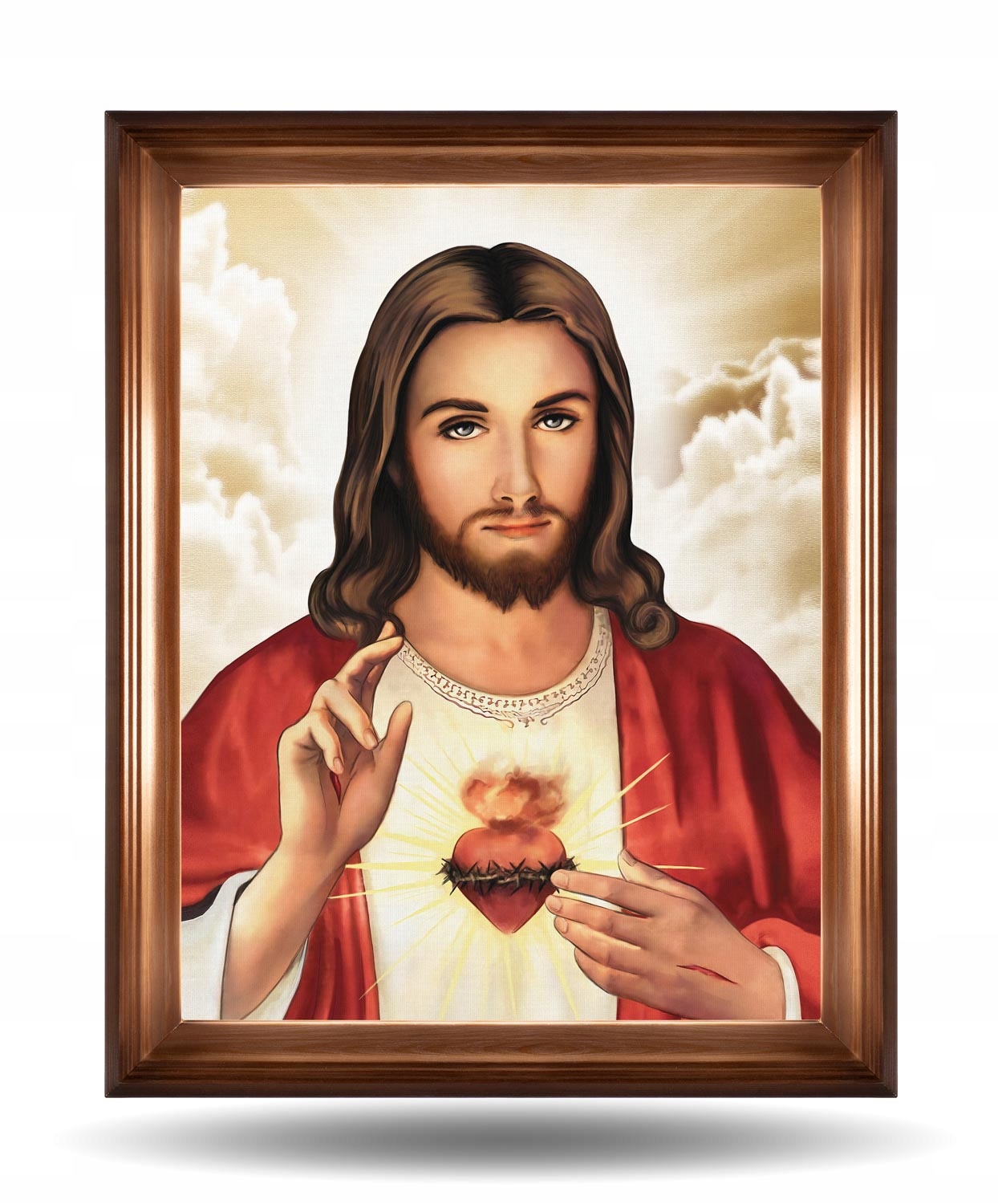 Obraz w ramie Serce Jezusa 25 x 20 cm płótno • Cena, Opinie • Obrazy ...