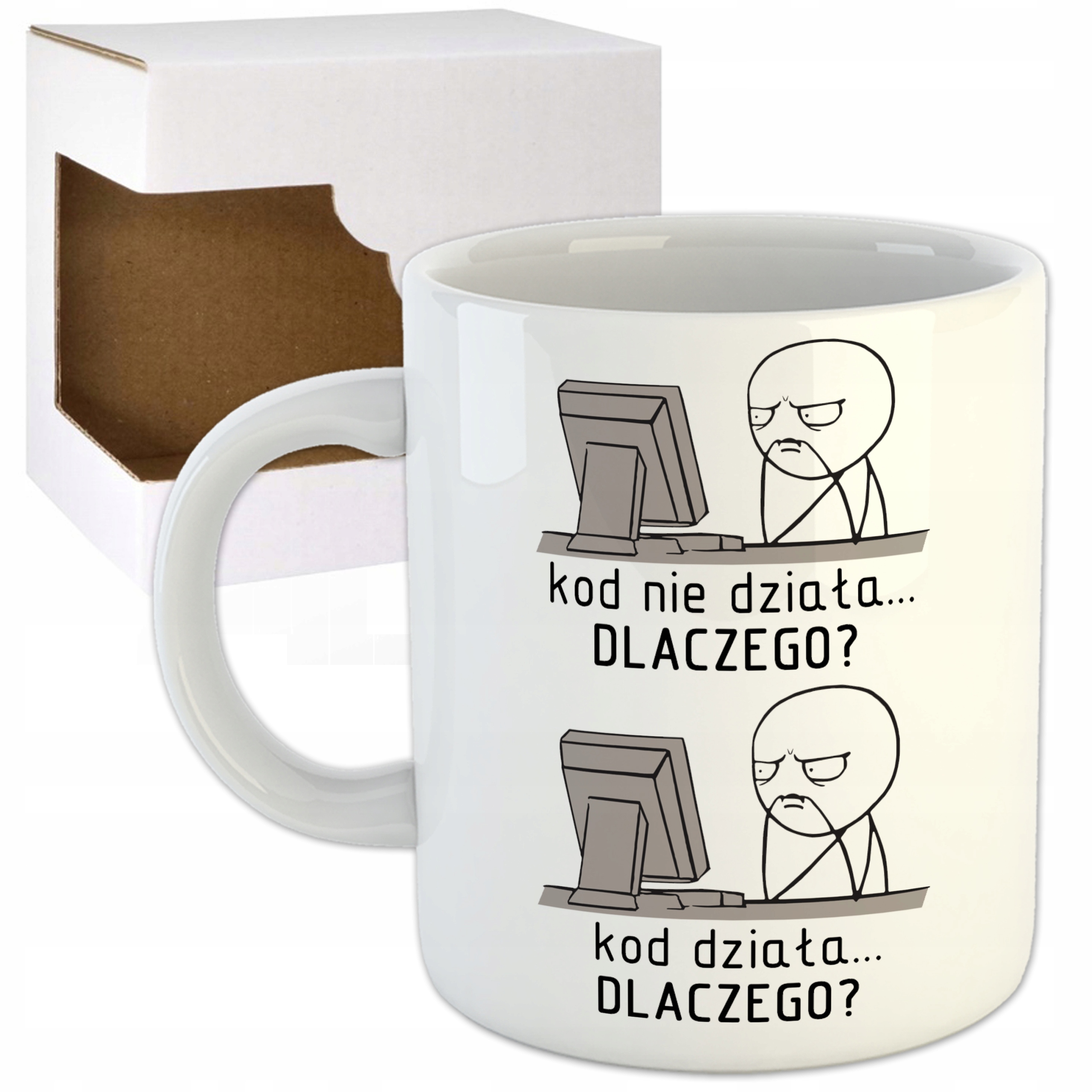 ŚMIESZNY KUBEK DLA INFORMATYKA PROGRAMISTY INŻYNIERA MEM PREZENT ...