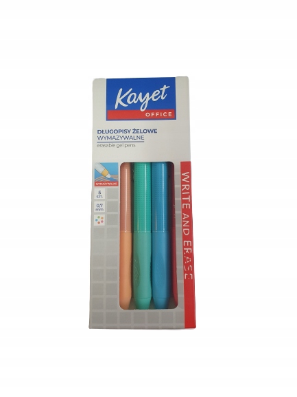 Długopis wymazywalny wielokolorowy Kayet • Cena, Opinie - Allegro