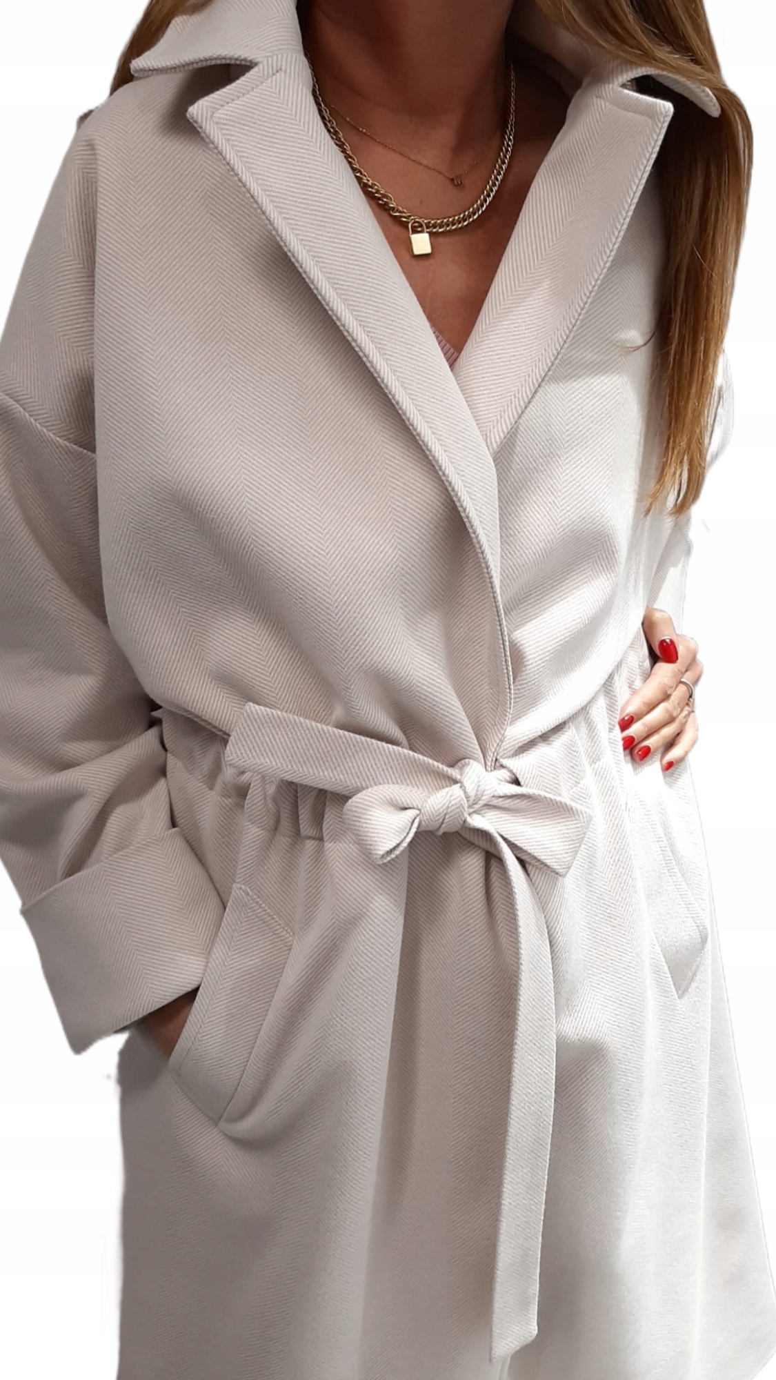 COCOMORE Płaszcz Pudrowy Róż 36/S - 38/M 14696975396 - Allegro.pl