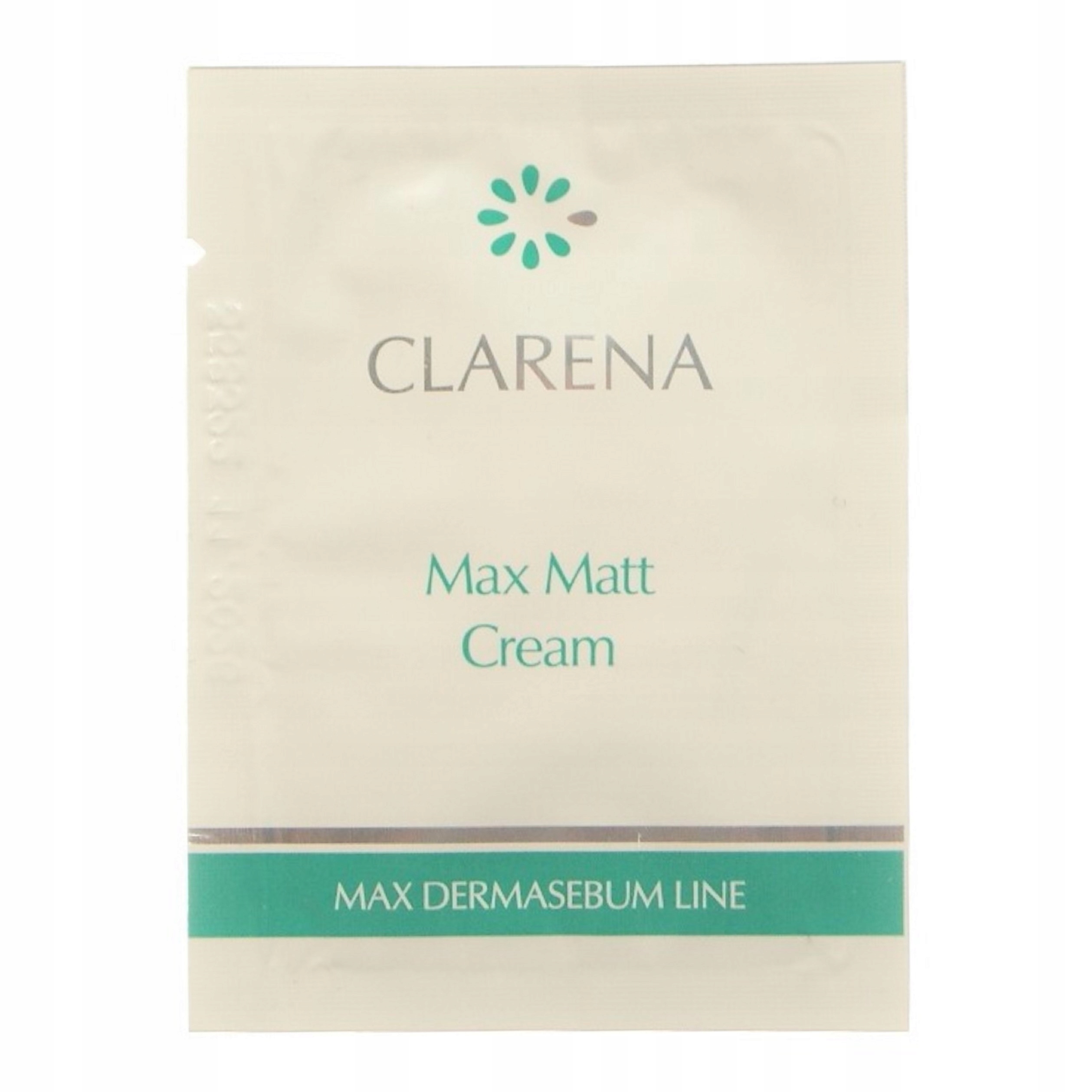Krem matujący do twarzy Clarena Max Dermasebum Line dzień i noc 3 ml ...