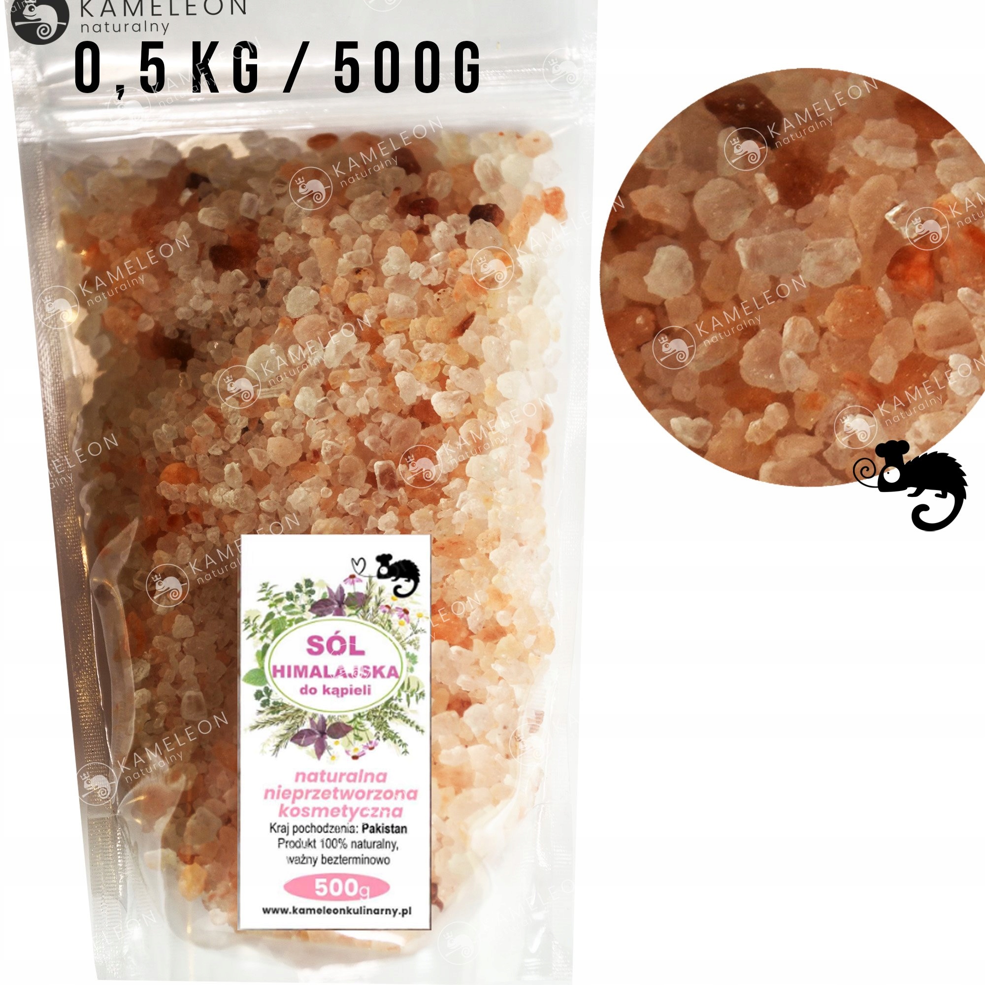 SÓL HIMALAJSKA DO KĄPIELI różowa GRUBA 500G 0,5kg (5904119222931) • Cena, Opinie • Sole i kule ...