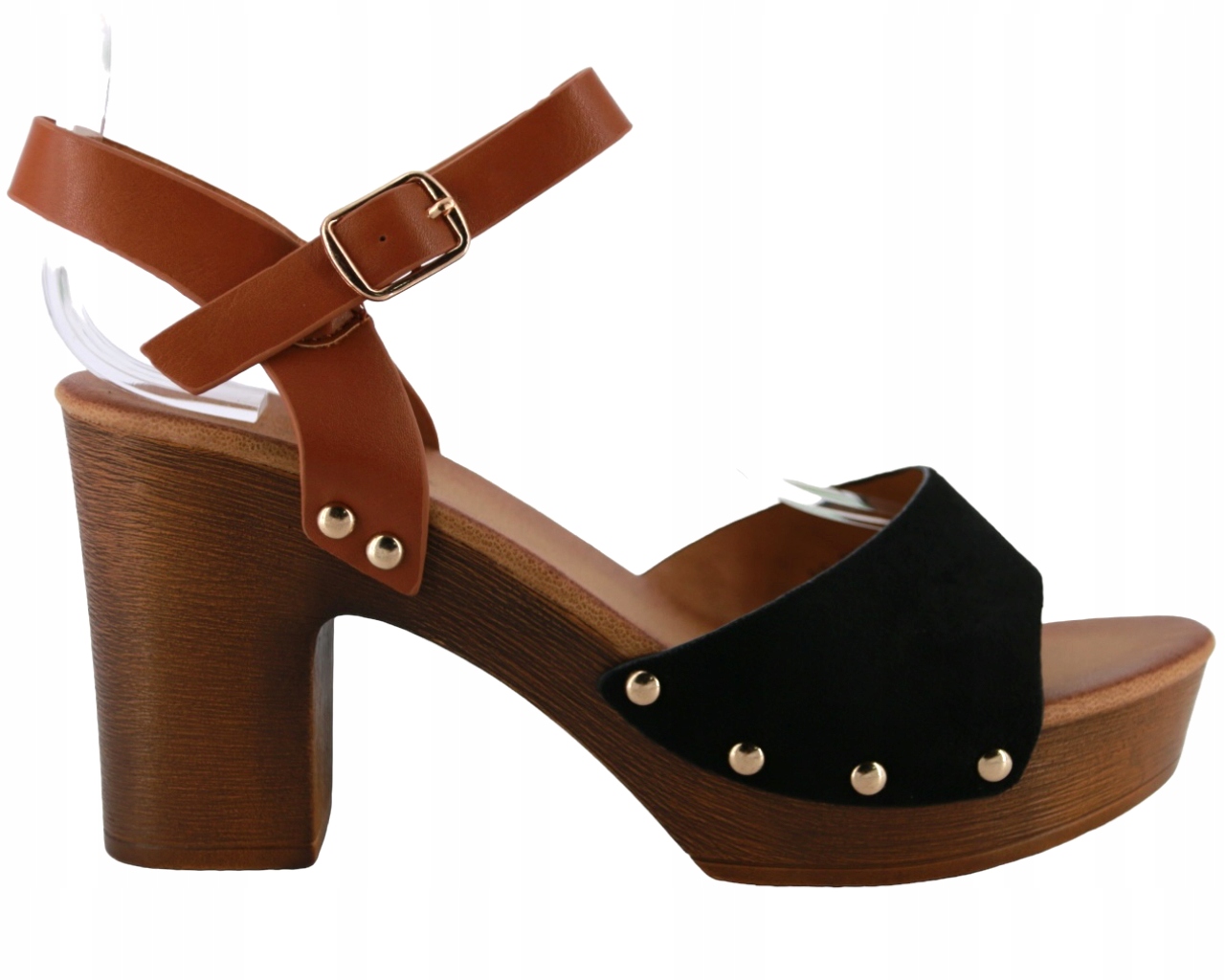 DREWNIAKI NA OBCASIE BUTY ZAMSZOWE SANDAŁY DAMSKIE ZE SPRZĄCZKĄ 36 ...