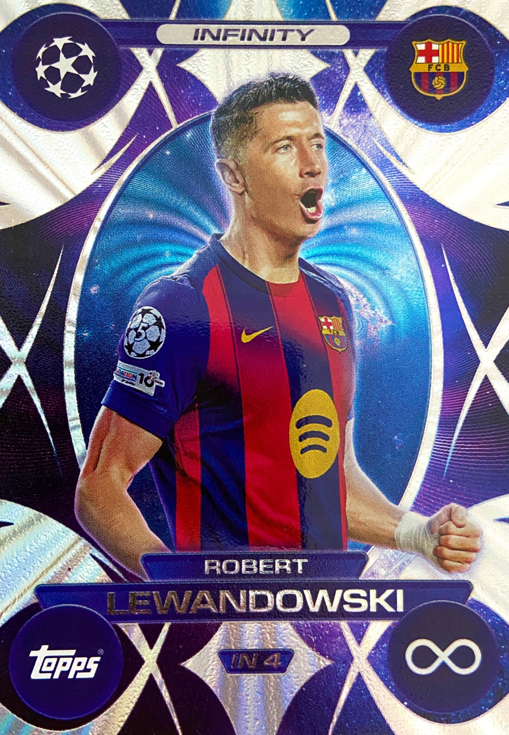 TOPPS MATCH ATTAX UCL 2026 IN 4 INFINITY LEWANDOWSKI BARCELONA • Cena, Opinie - Allegro