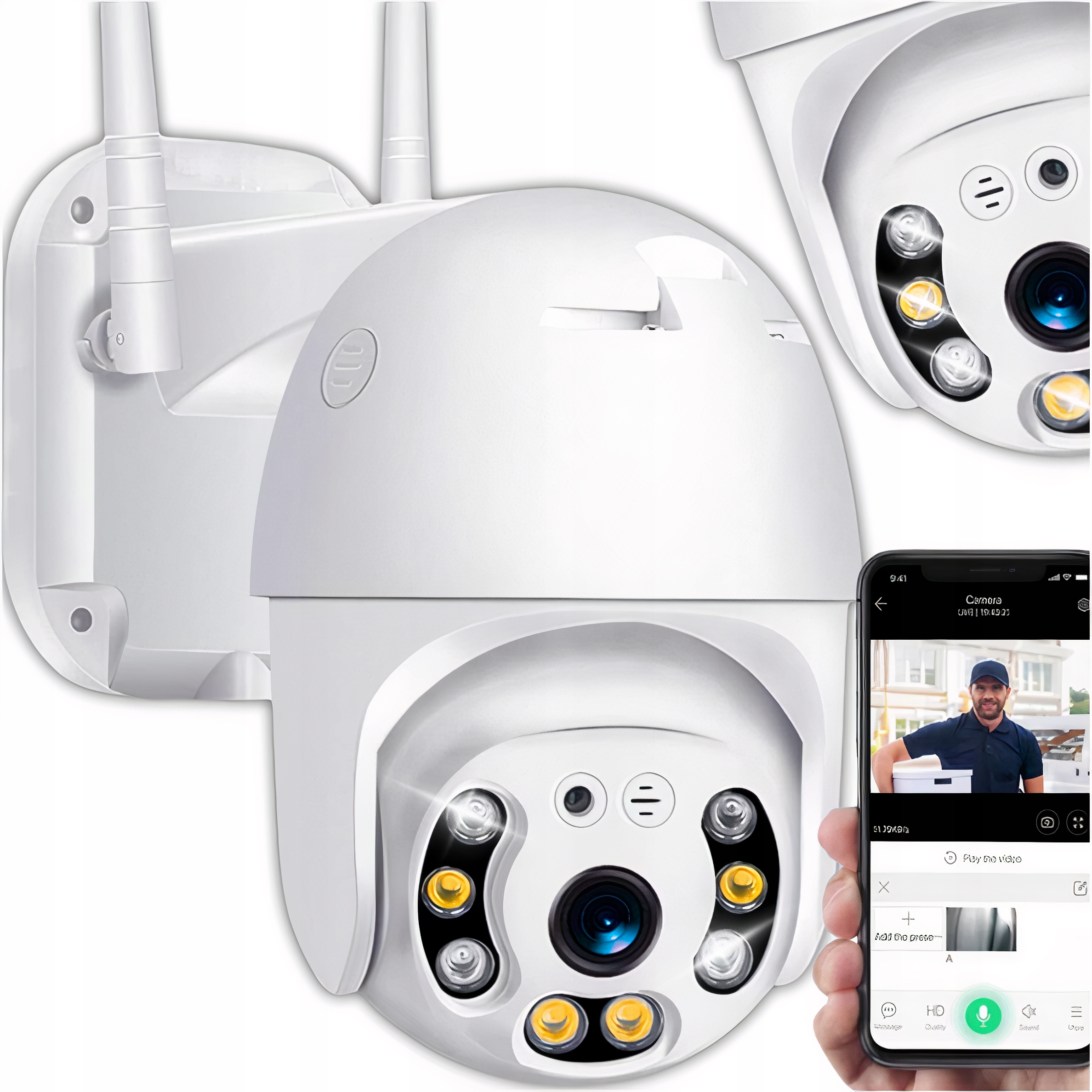 KAMERA ZEWNETRZNA WIFI OBROTOWA IP FULL HD 360 MONITORING ZOOM 4x DETEKCJA - Sklep, Opinie, Cena ...