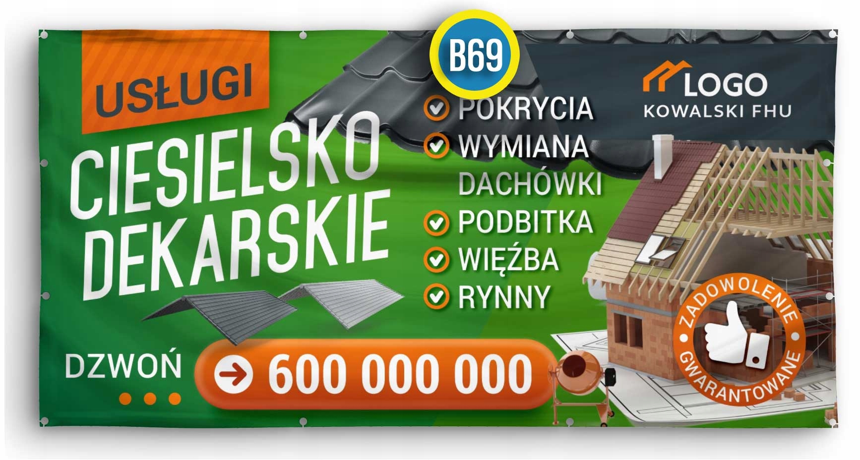 Baner Reklamowy 2x1 Banery Reklamowe Dekarz • Cena, Opinie • Banery ...