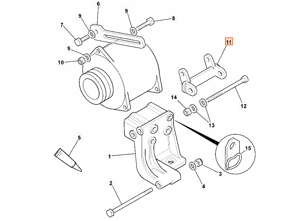 WSPORNIK MOCOWANIA ALTERNATORA 335/05887 JCB 8080 za 219.00PLN z ...