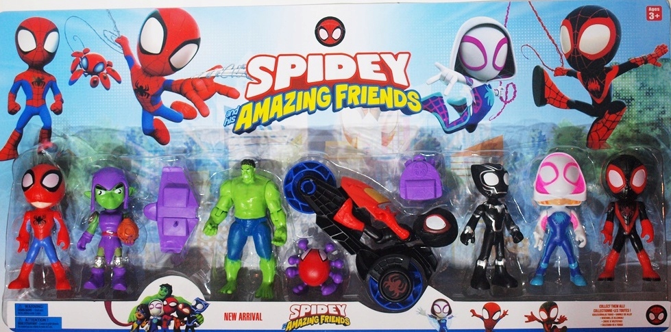 SPIDEY I SUPER KUMPLE ZESTAW FIGUREK SPIDEY I GHOST-SPIDER + AKCESORIA ...