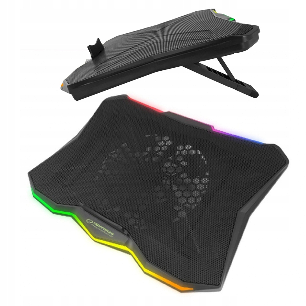 PODSTAWKA PODKŁADKA CHŁODZĄCA POD LAPTOPA 15,6' GAMINGOWA DUŻA LED HUB ...