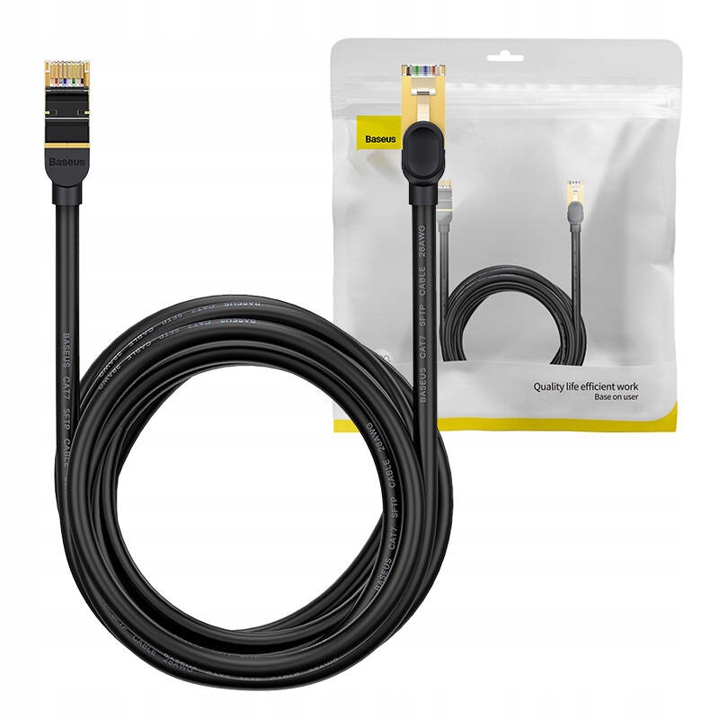 BASEUS POZŁACANY KABEL SIECIOWY ETHERNET RJ45 10M KOMPATYBILNY ...