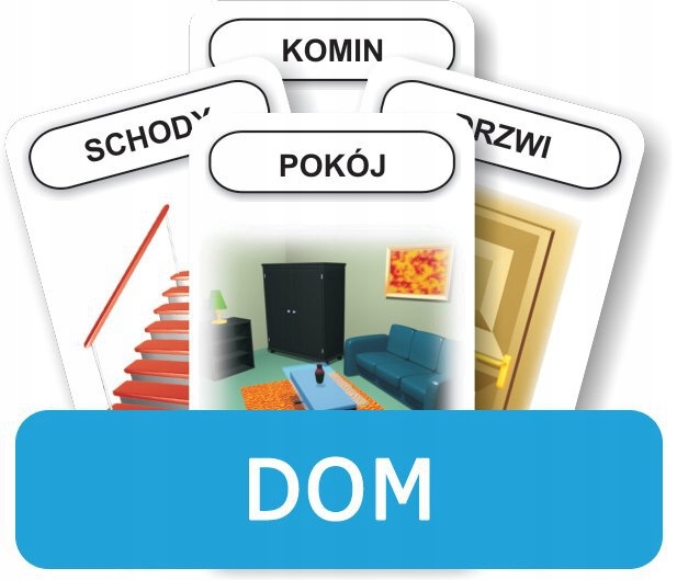 KOMLOGO karty logopedyczne memory dom MYŚLENIE (13230791659) | Książka ...