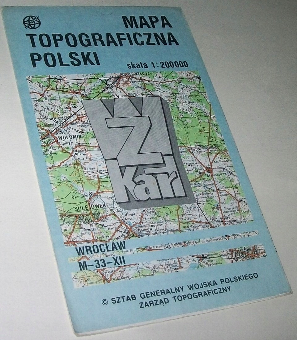 MAPA TOPOGRAFICZNA POLSKI WZK WROCŁAW • Cena, Opinie • Polska 17368930771 • Allegro