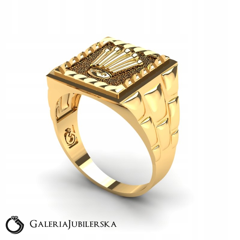 SYGNET ZłOTY MęSKI NOWOCZESNY MODEL GRAWER • Cena, Opinie • Sygnety ...