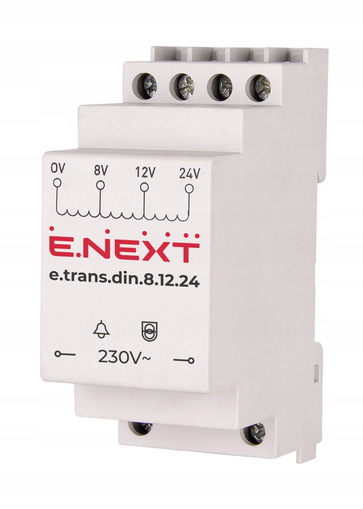 Transformátor na DIN lištu 220V/8V,12V,24V - Allegro