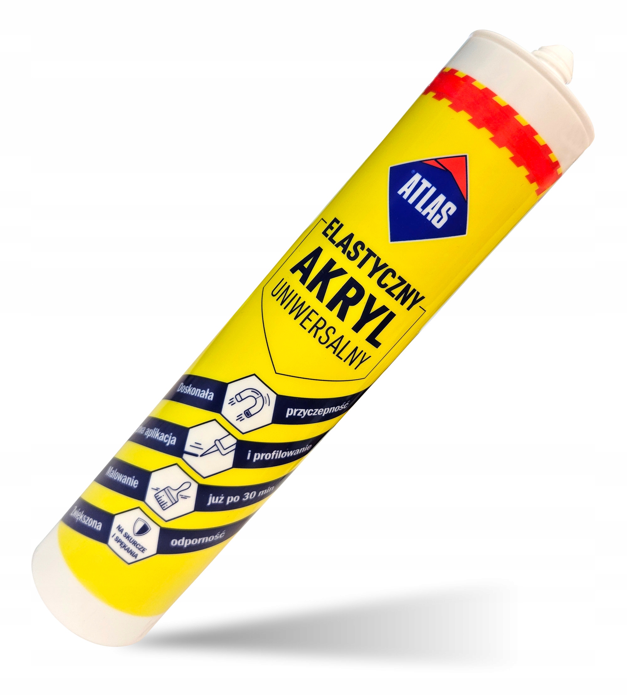 AKRYL USZCZELNIACZ UNIWERSALNY BIAŁY 280 ml ELASTYCZNY ATLAS - porównaj ...