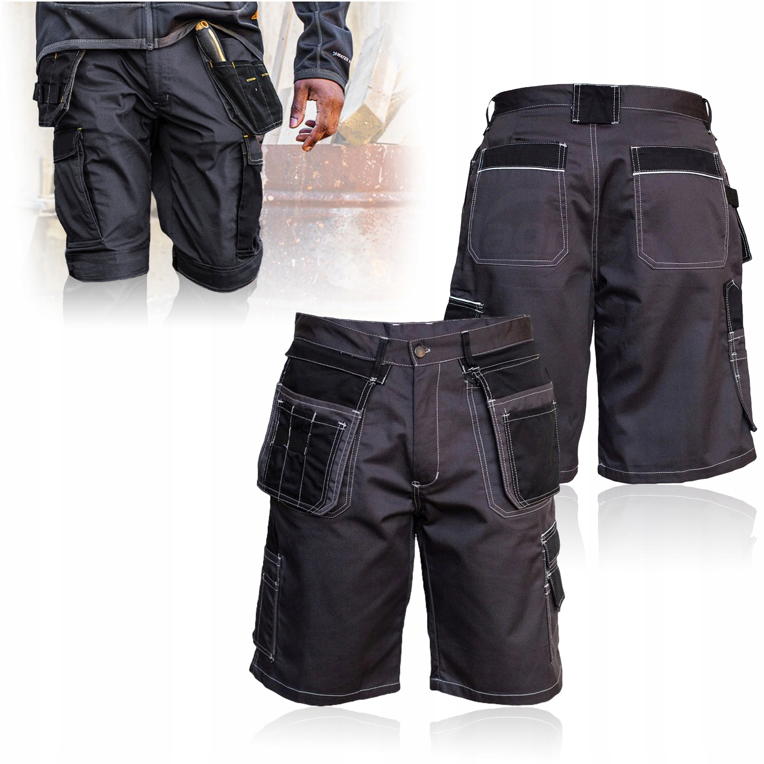 Kraťasy Pracovní šortky Pánské BOZP Multifunkční kapsy vel. 50 za 562 ...