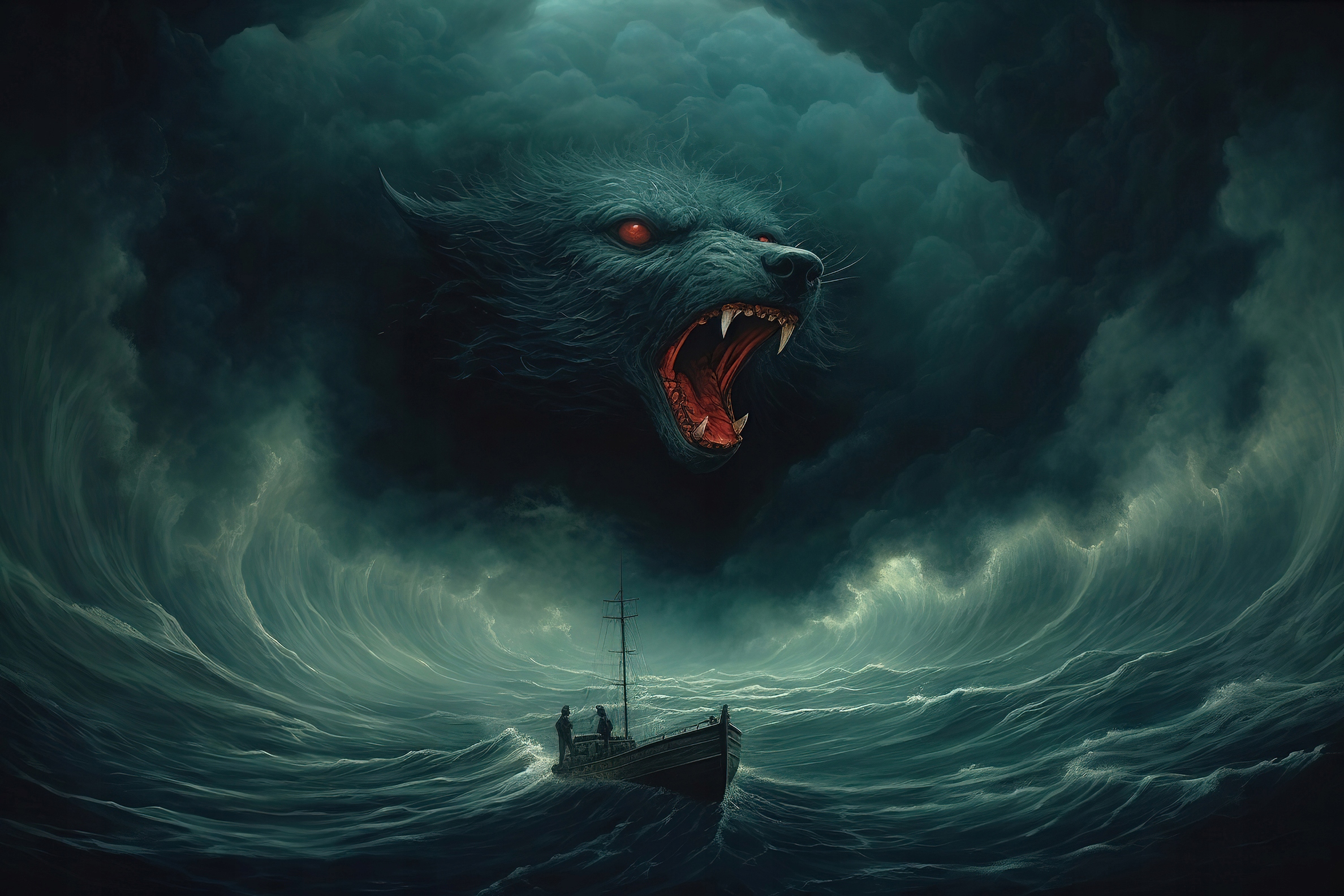 Zdzisław Beksiński Style Obraz Gniew Oceanu • Cena, Opinie • Obrazy ...