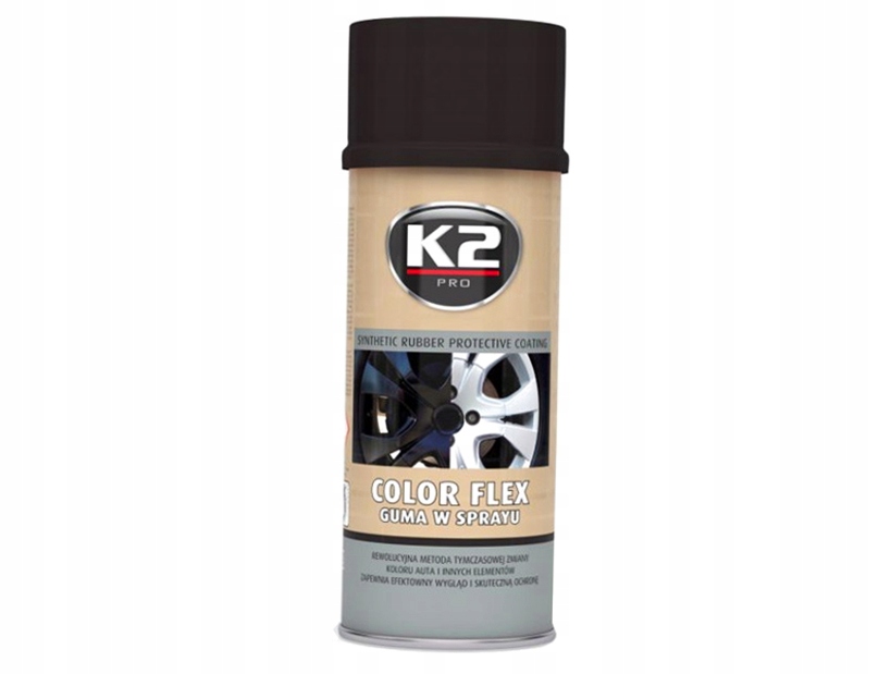 Guma w sprayu K2 Color Flex czarny połysk 400 ml 5906534013651 za 62 ...