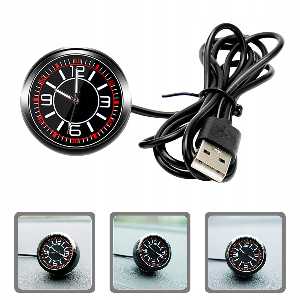Night Glow Car Clock Dashboard Digital Clock Vehicle Clock Dashboard ...