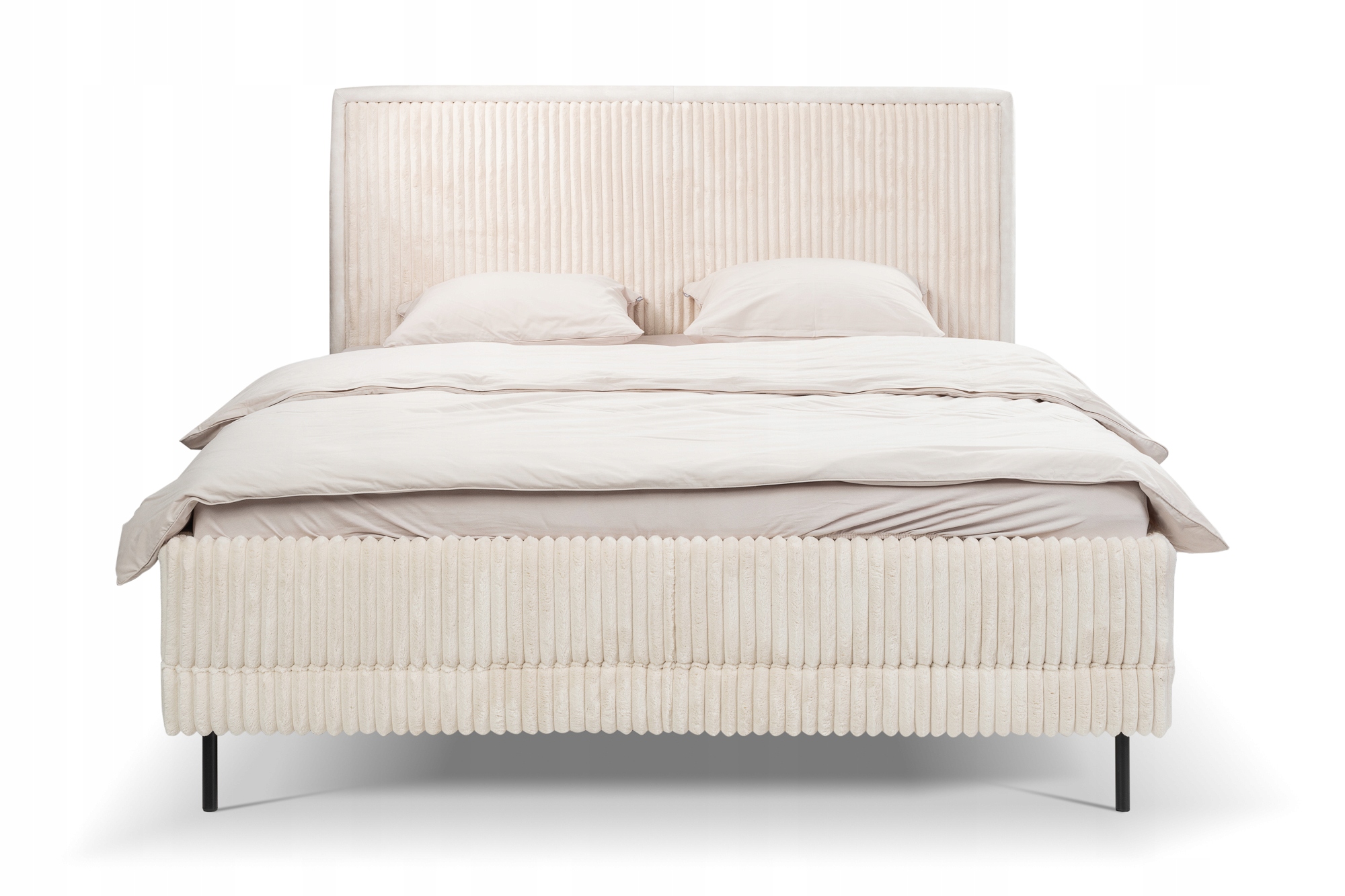 BENIX Nowoczesne Łóżko tapicerowane CLEO 140x200 z pojemnikiem i ...