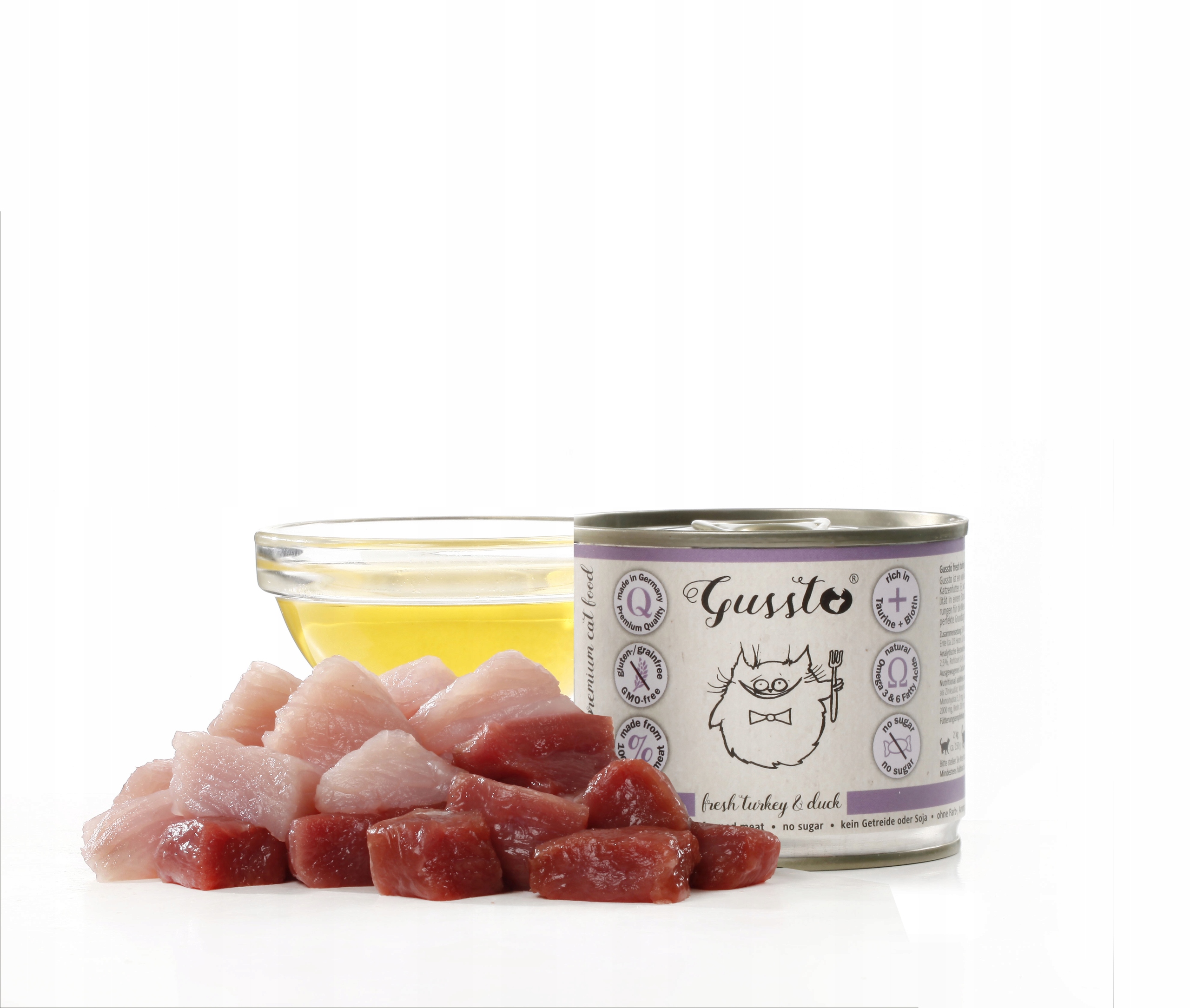 GUSSTO ŚWIEŻY INDYK Z KACZKĄ 200g karma super prem (4250231536748) • Cena, Opinie • Mokra karma ...