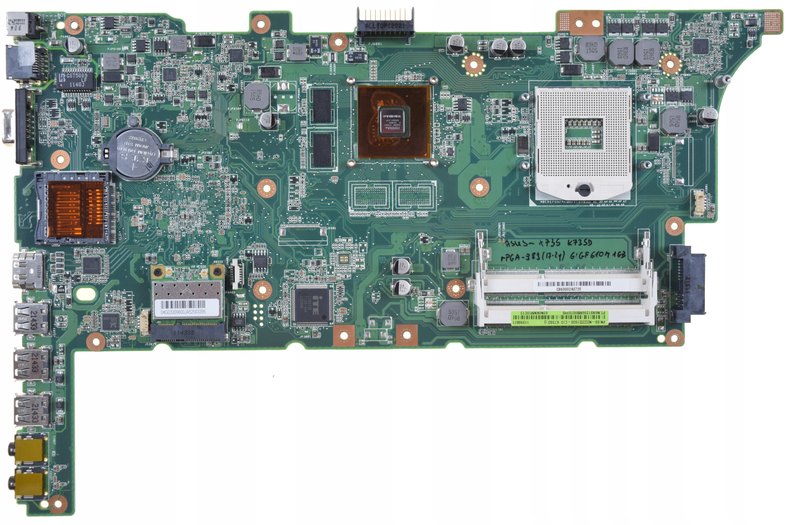 Płyta główna ASUS X73S K73SJ 60-N3XMB1000-C13 • Opinie - Allegro