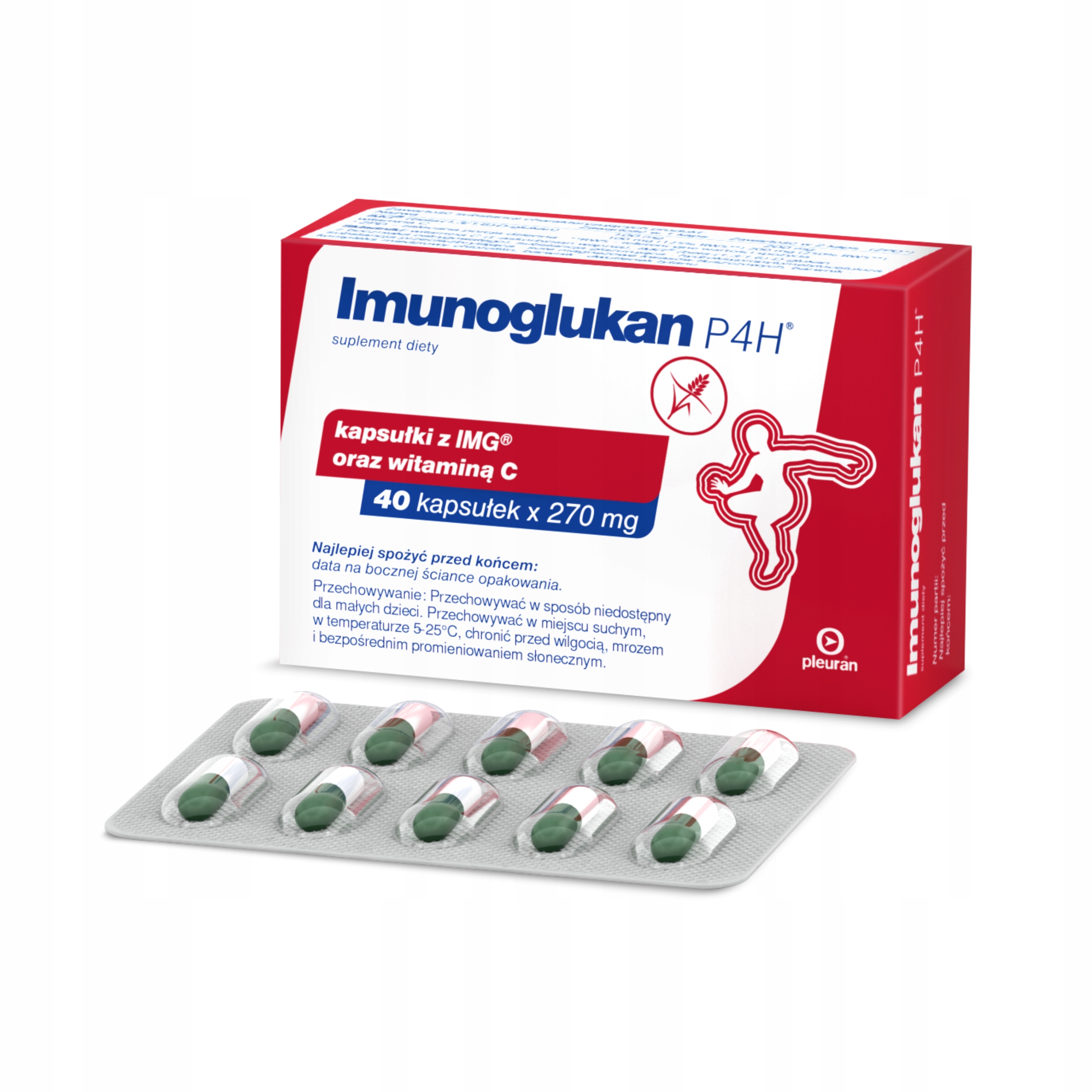 IMUNOGLUKAN P4H KAPSUŁKI 40szt - OFICJALNY DYSTRYBUTOR (8588002084188 ...