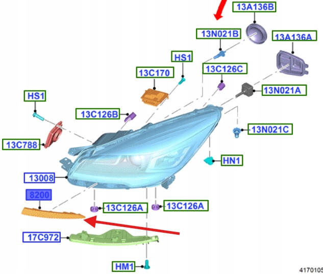 Ford OE CV44-8229-AA kratka listwa reflektora zderzaka - porównaj ceny ...