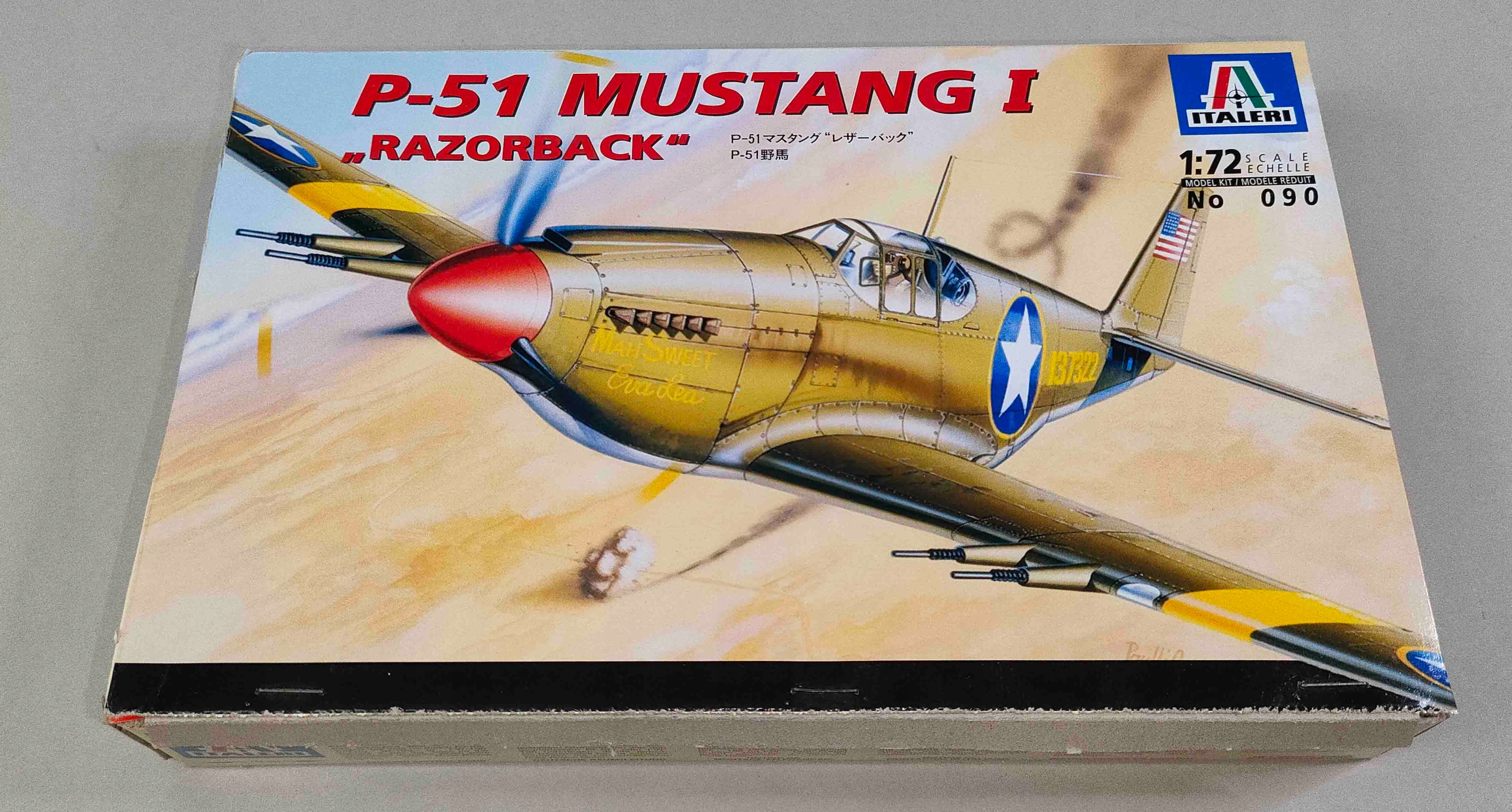 P-51 Mustang I "Razorback" Italeri No.090 1/72 zaczęty 17082695660 ...