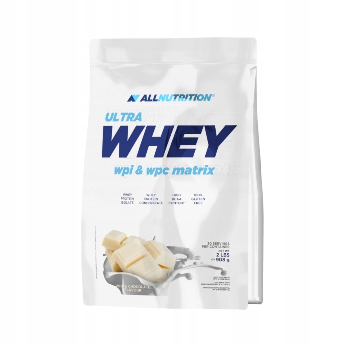 ALLNUTRITION WHEY ULTRA 908G BIAŁA CZEKOLADA PROTEIN BIAŁKO WPC WPI MASA - 21196/ALL/WHE/908/G ...
