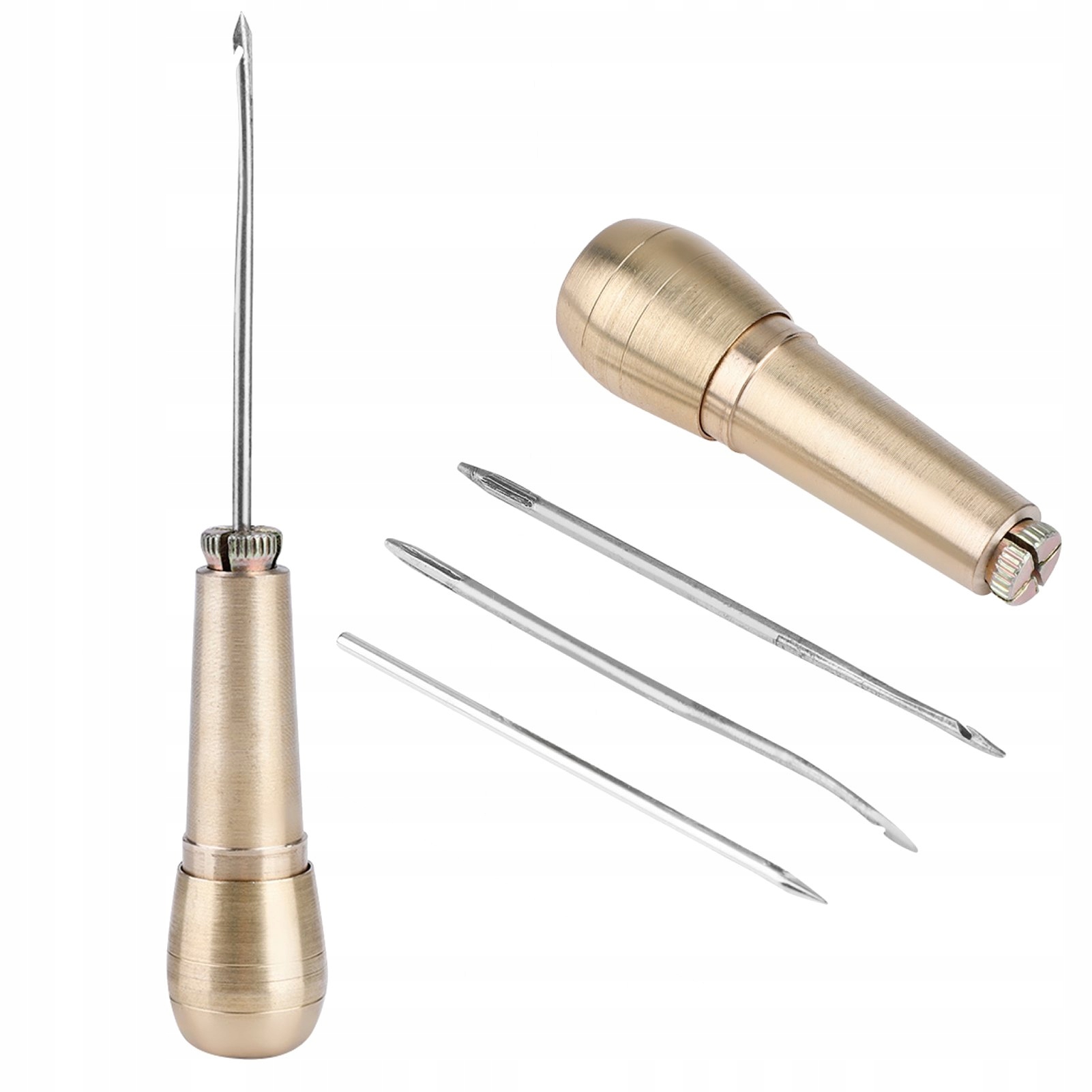 H-METAL AWL WITH 3 REPLACEABLE LEATHER NEEDLES - porównaj ceny - Allegro.pl
