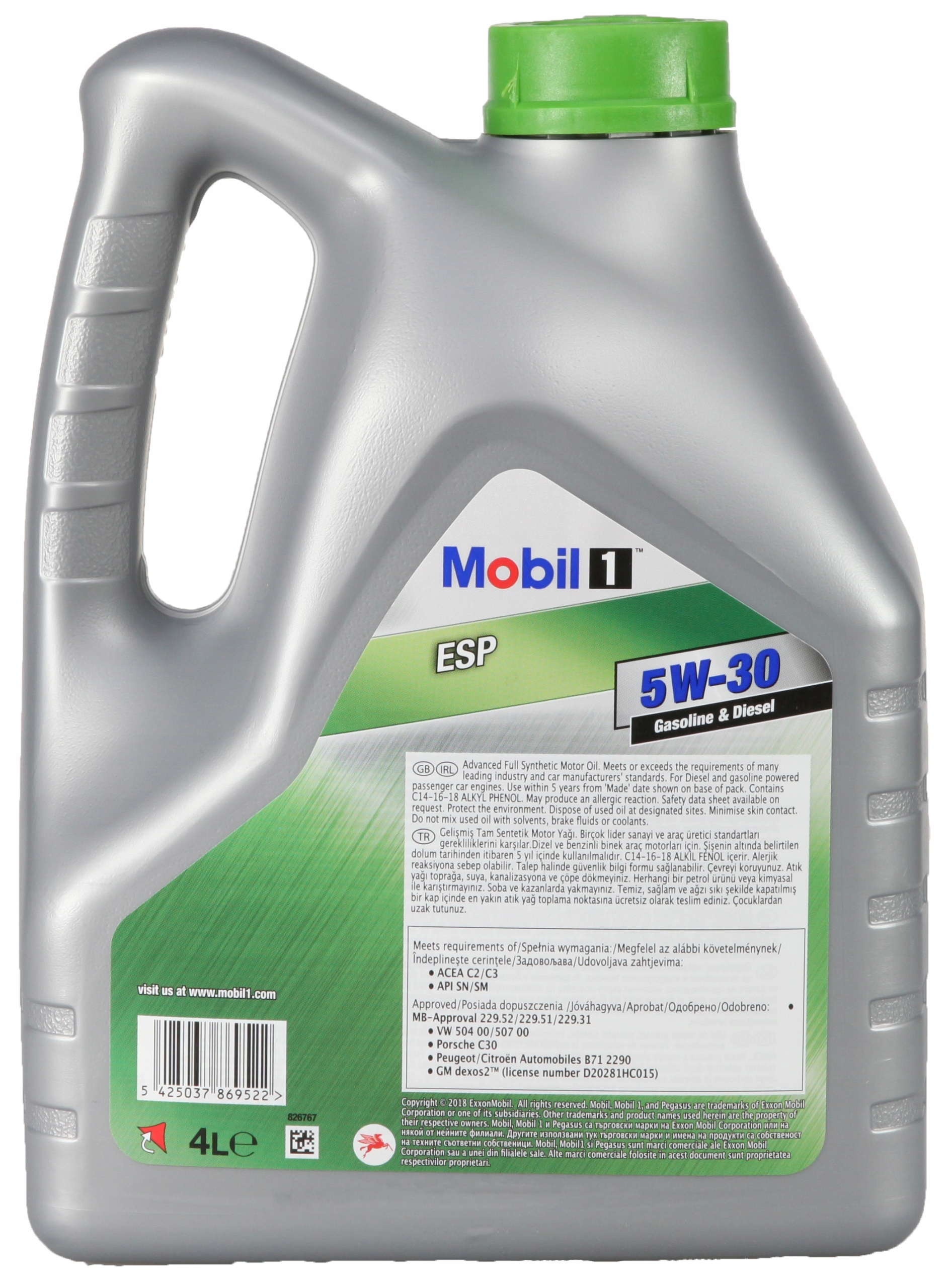MOBIL 1 ESP 5W30-4L купити на Avtoex з Польщі в Україні - Львів, Одеса ...