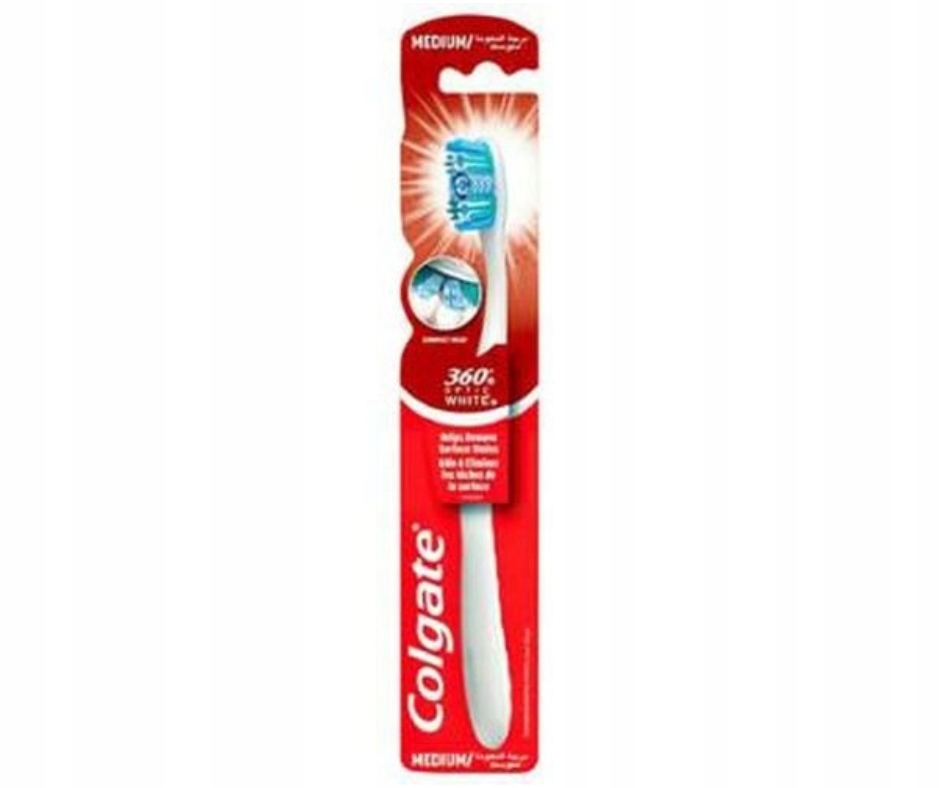 Colgate Szczoteczka Optic White 360 Medium 1 szt (6001067017332) • Cena ...