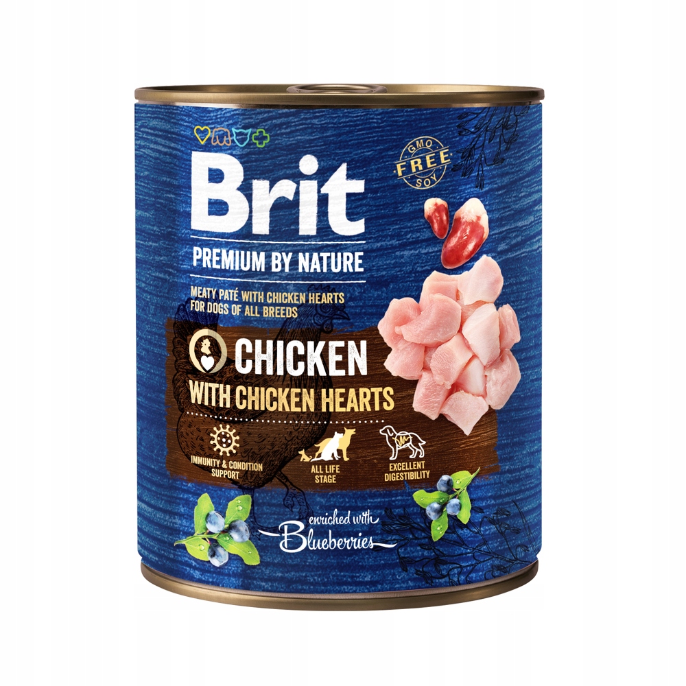 Brit Premium by Nature Chicken With Chicken Hearts 800g (8595602561797 ...