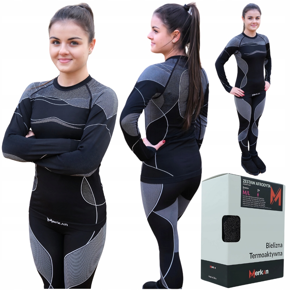 MERKAN Spodní prádlo Termoaktivní Termální Dámské Oblečení Se Systémem ...