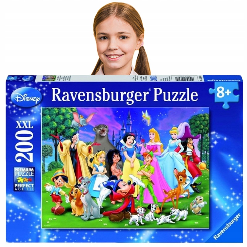 DISNEY Puzzle dla Dzieci 200el Postacie z Bajek ABSOLUTNY FAWORYT ...