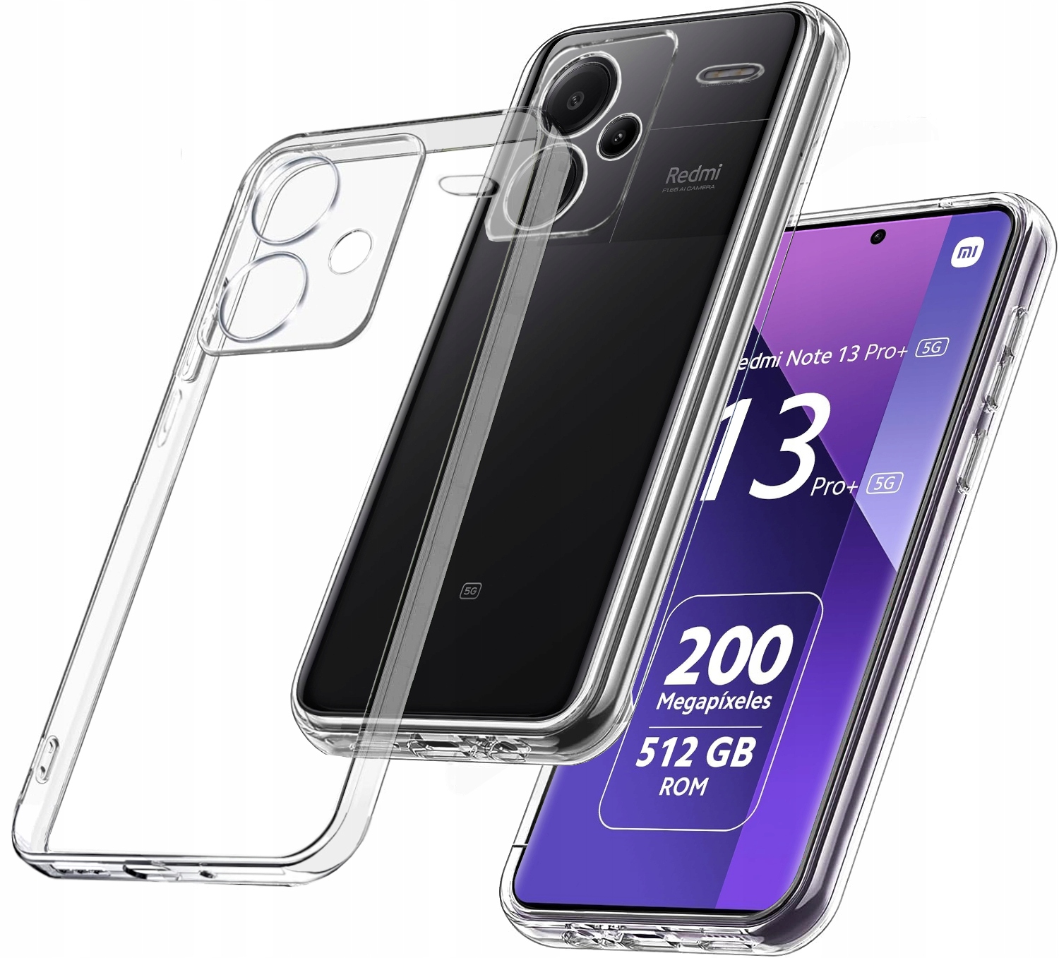Etui do Xiaomi Redmi Note 13 PRO PLUS 5G + SZKŁO CLEAR CASE WZMACNIANE ...