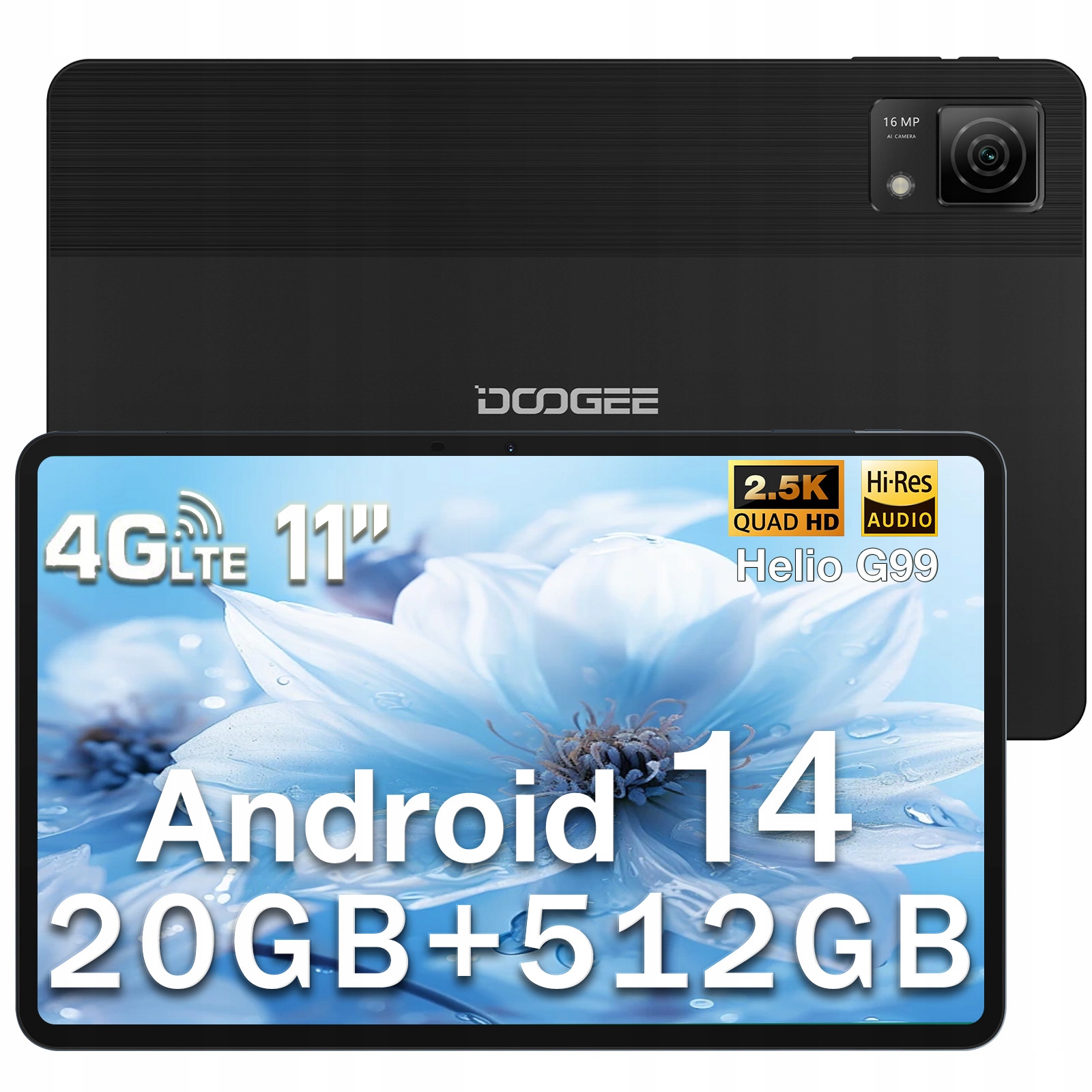 Prezent Tablet DOOGEE T40 11"IPS 20 GB / 512 GB 8580mAh 2.5K Android 14 ...