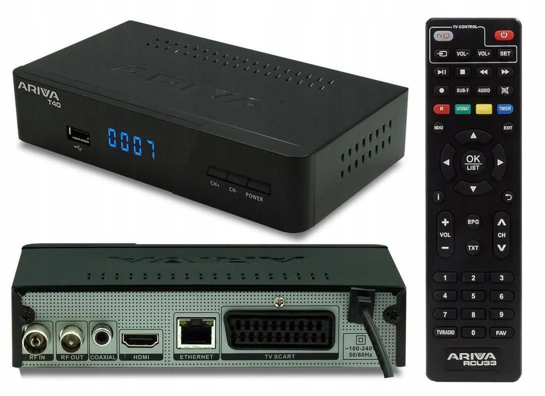 Tuner DVB-T2 Ferguson Ariva T40 H.265 Dekoder TV Naziemnej - Sklep ...