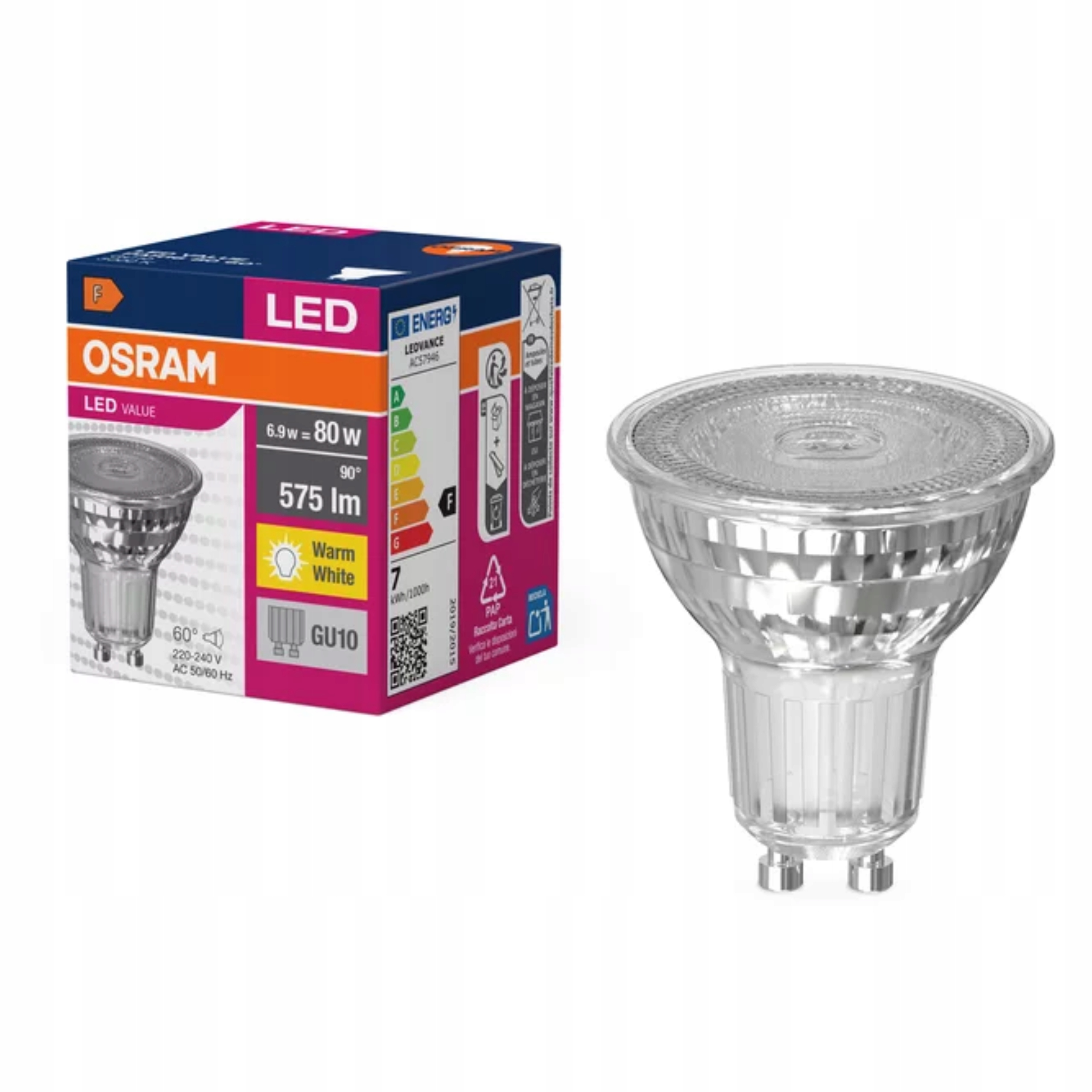 LEDVANCE OSRAM LED VALUE PAR16 6.9W GU10 ŻARÓWKA LED CIEPŁA (4058075096769) • Cena, Opinie ...
