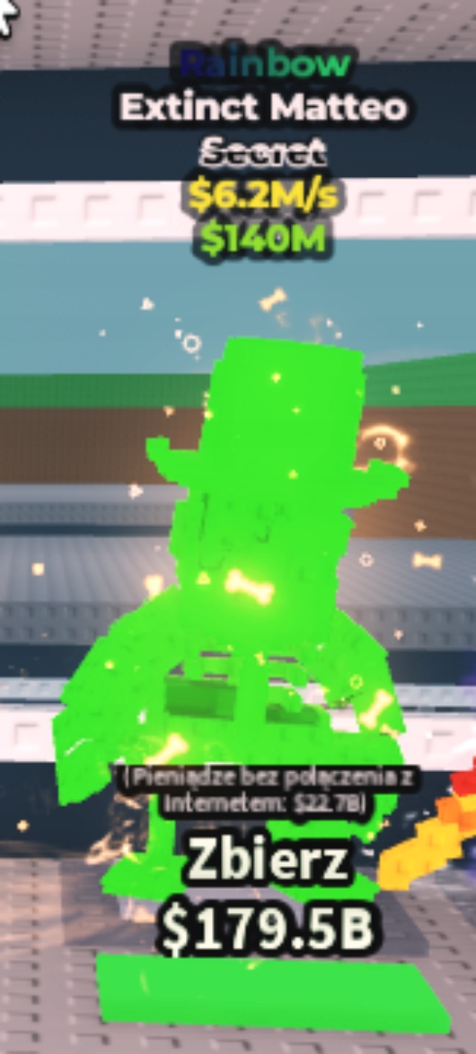 Rainbow Extinct Matteo w Steal a Brainrot Na roblox • Cena, Opinie ...