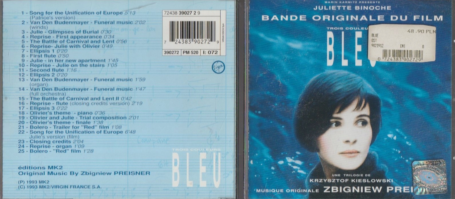 Płyta CD Zbigniew Preisner - Trois Couleurs: Bleu ...