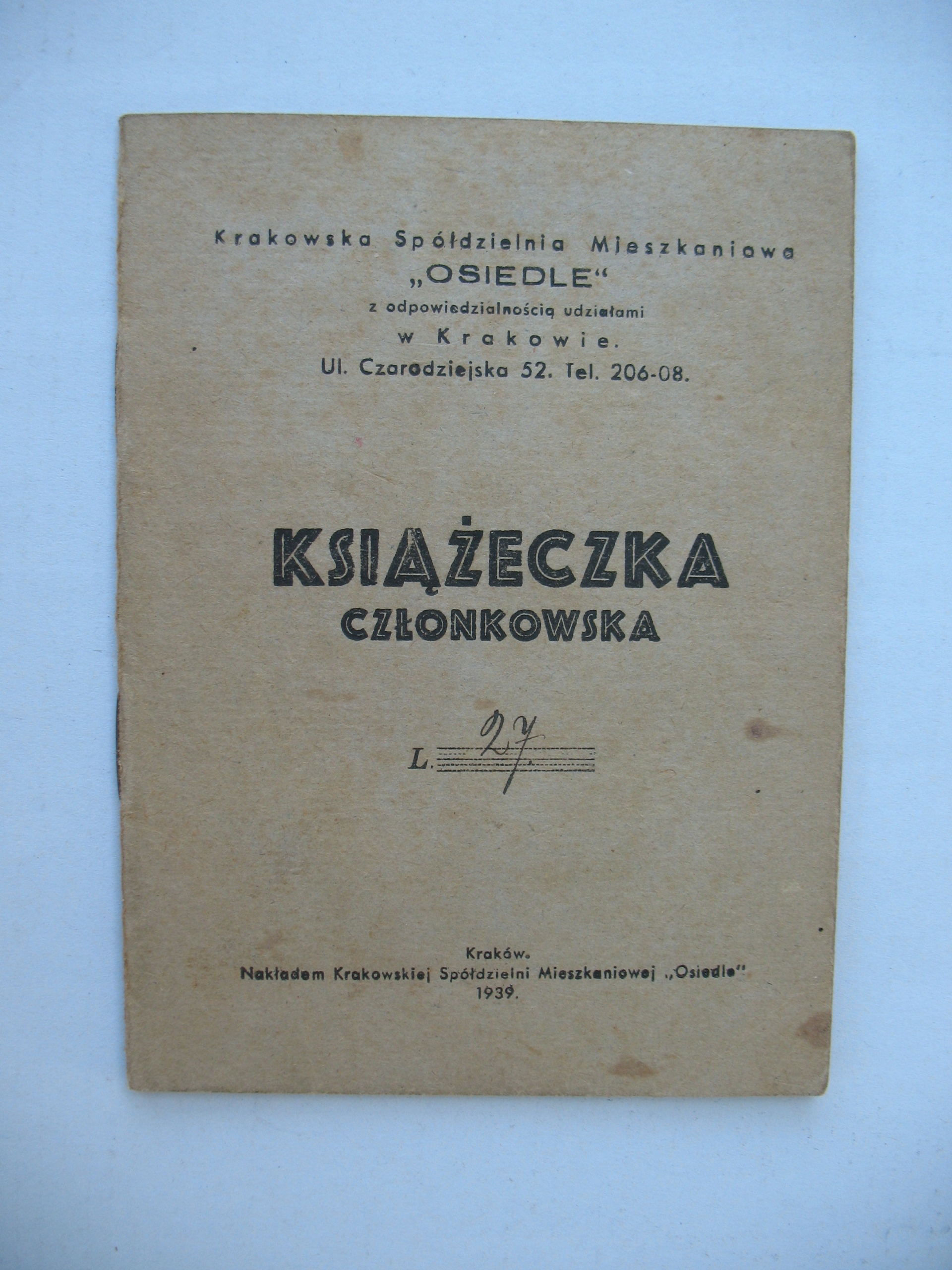 G. GUBERNIA KRAKÓW SPÓŁDZ. MIESZKANIOWA KSIĄŻECZKA 14367160825 - Allegro.pl G. GUBERNIA KRAKÓW SPÓŁDZ. MIESZKANIOWA KSIĄŻECZKA 14367160825 - Allegro.pl