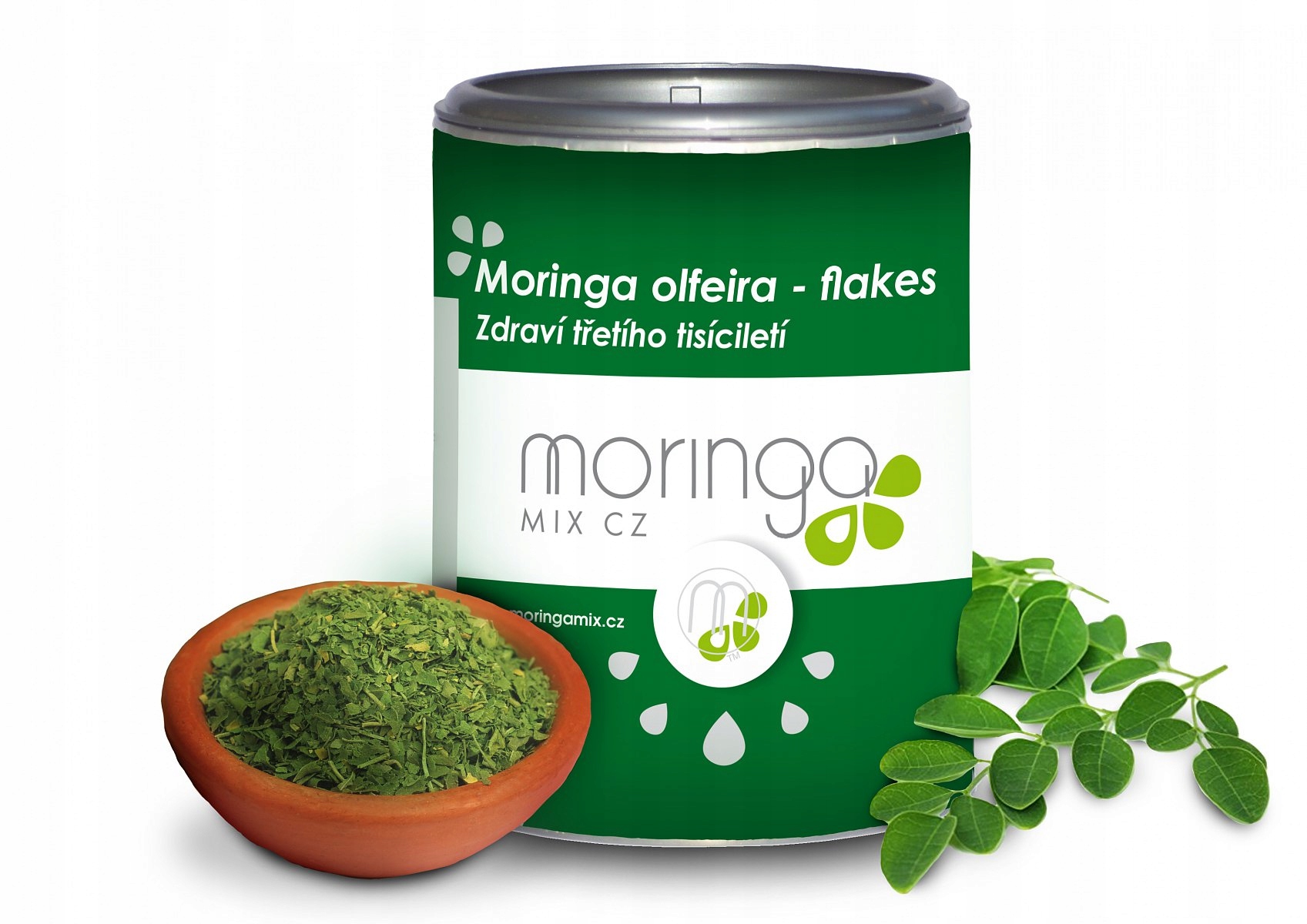 Moringa MIX Moringa olejodárná 100% - flakes 100g - Allegro
