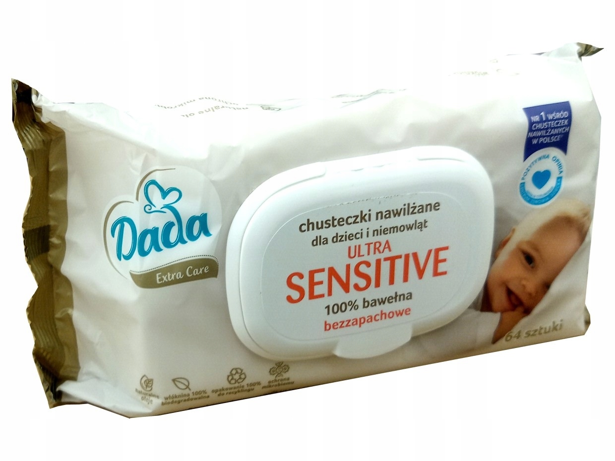 Chusteczki nawilżane Dada Extra Care Sensitive 12206414641 - Allegro.pl Chusteczki nawilżane Dada Extra Care Sensitive 12206414641 - Allegro.pl
