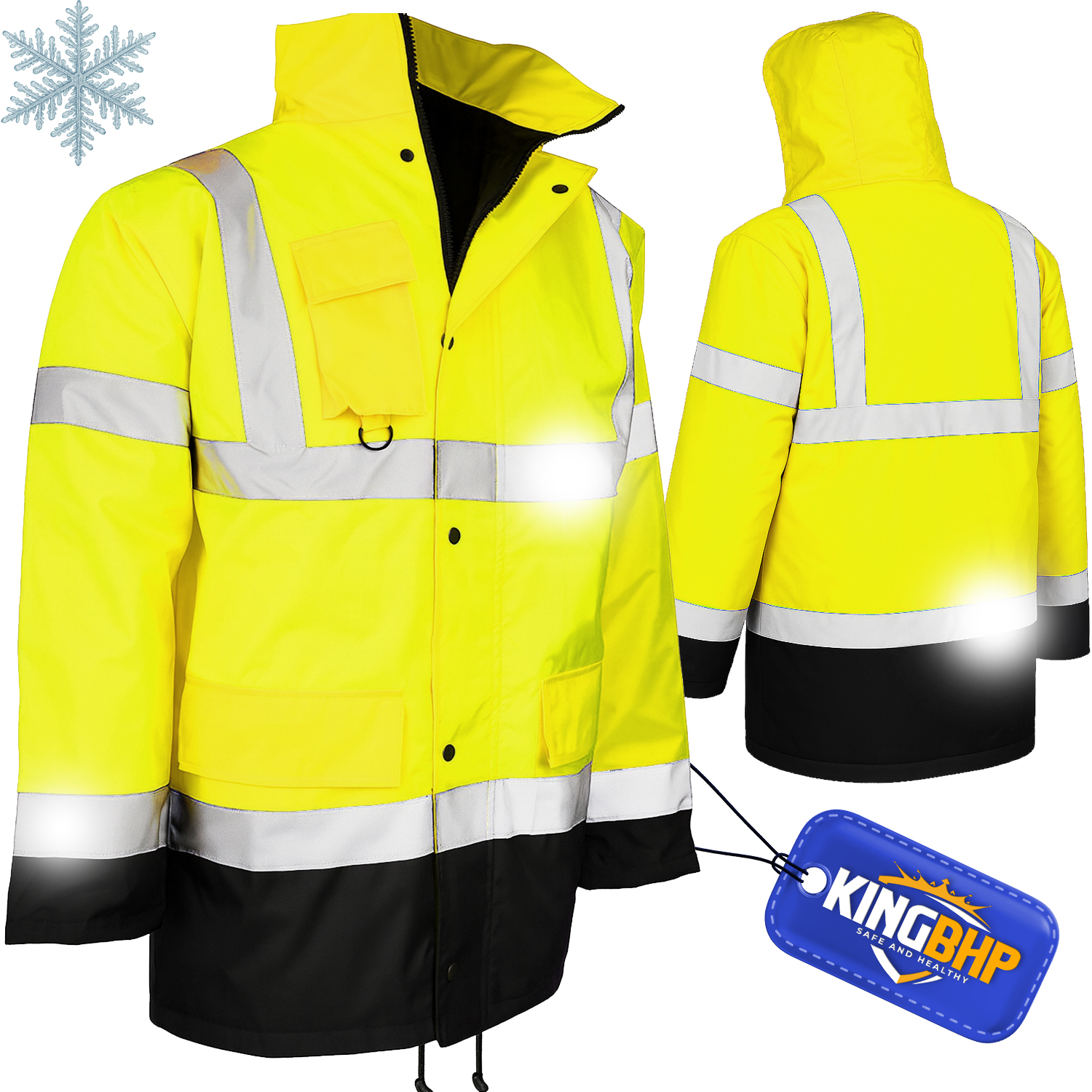 Kurtka KING BHP kurtka robocza ocieplana CLASSIC VIS YELLOW HV rozmiar ...