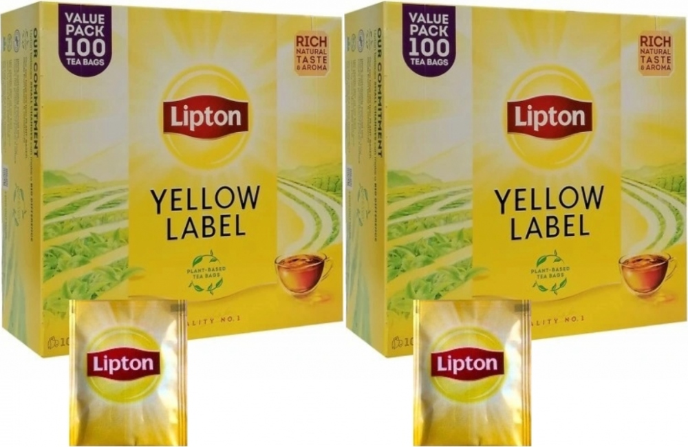Herbata czarna w kopertach Lipton Yellow Label 100szt x2 (0645165542134 ... Herbata czarna w kopertach Lipton Yellow Label 100szt x2 (0645165542134 ...