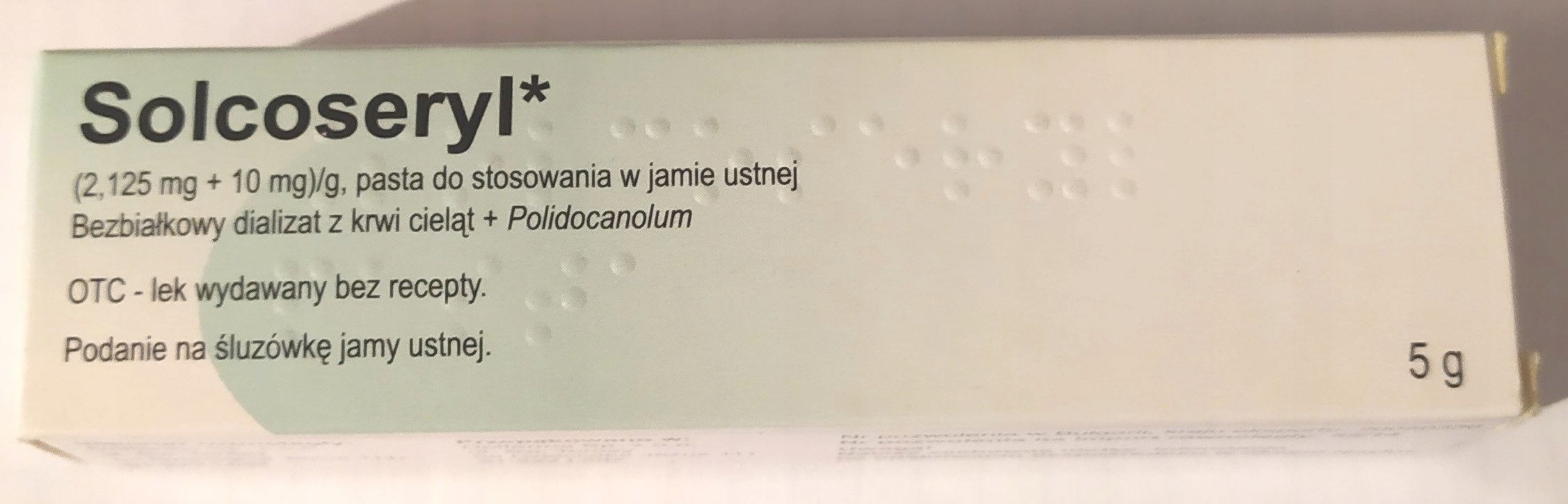 SOLCOSERYL PASTA STOMATOLOGICZNA 5G 15085206667 - Allegro.pl