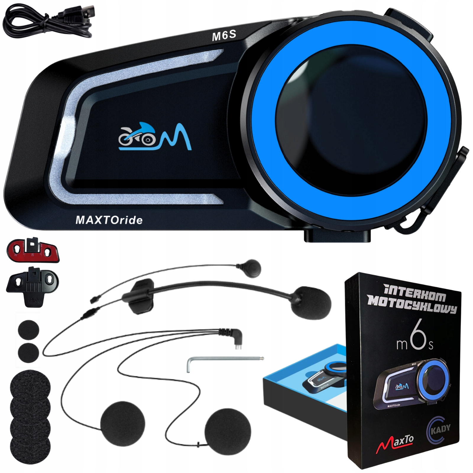 INTERKOM MOTOCYKLOWY MaxTo M6S MESH SYSTEM DO 8 MOTOCYKLISTÓW DUAL CORE PL M6S za 349 zł z ...