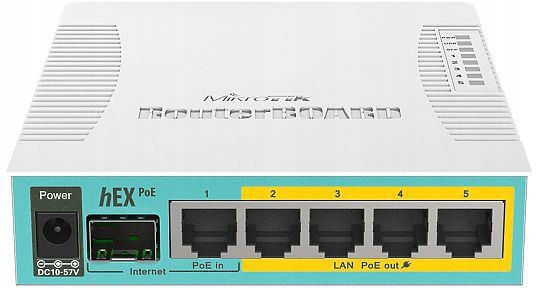 MikroTik hEX PoE | Router | 5x RJ45 1000Mb/s, 1x SFP, 1x USB - Sklep ...